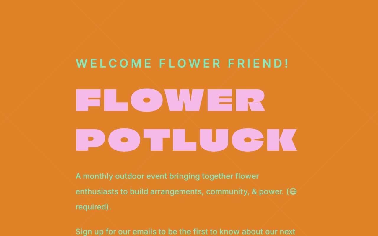 Flower Potluck